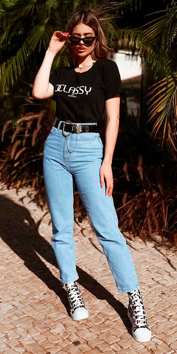 Como incrementar o look simples com t-shirt estampada - Guita Moda